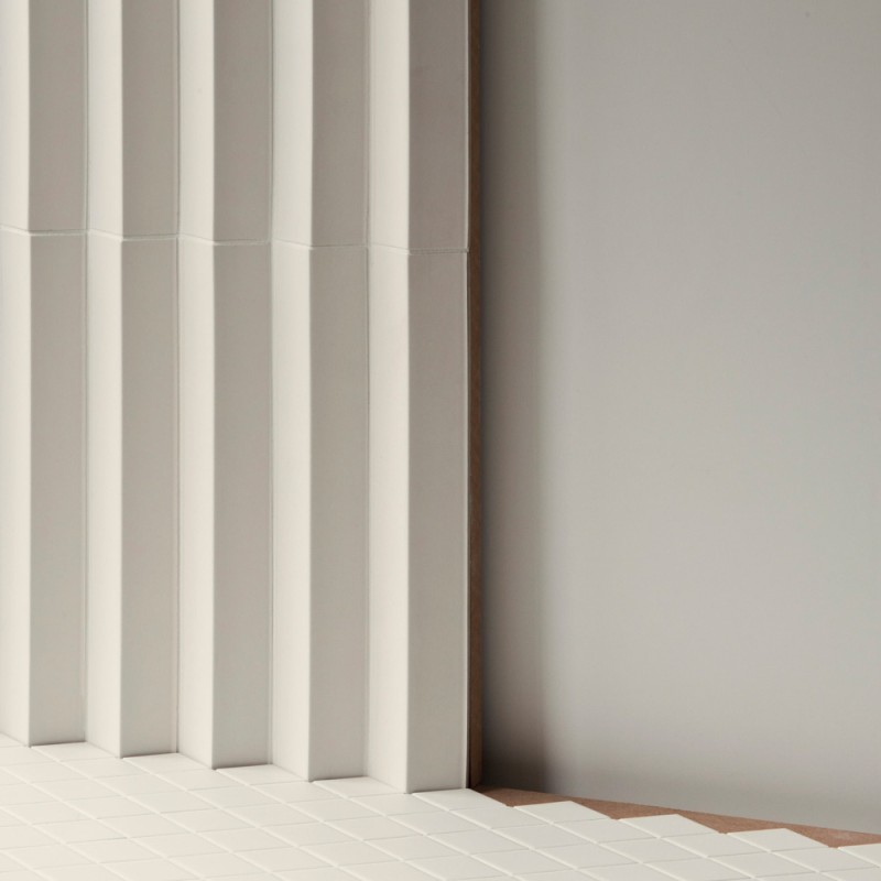 Carrelage faïence collection Rombini Triangle - Large - couleur blanc