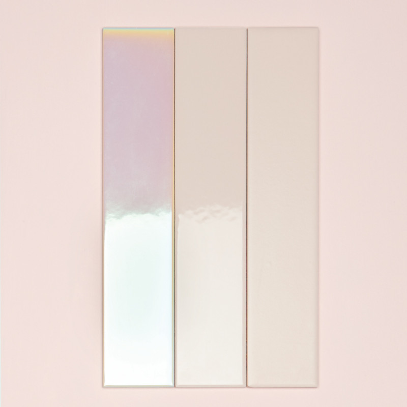 Carrelage faïence collection Spectre - couleur rose hologram