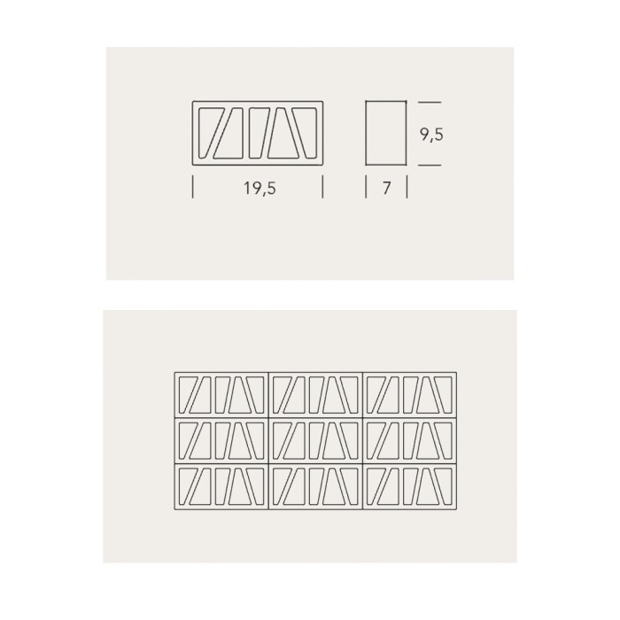 Claustra terre cuite brut - Sitges - couleur terre cuite brute rouge